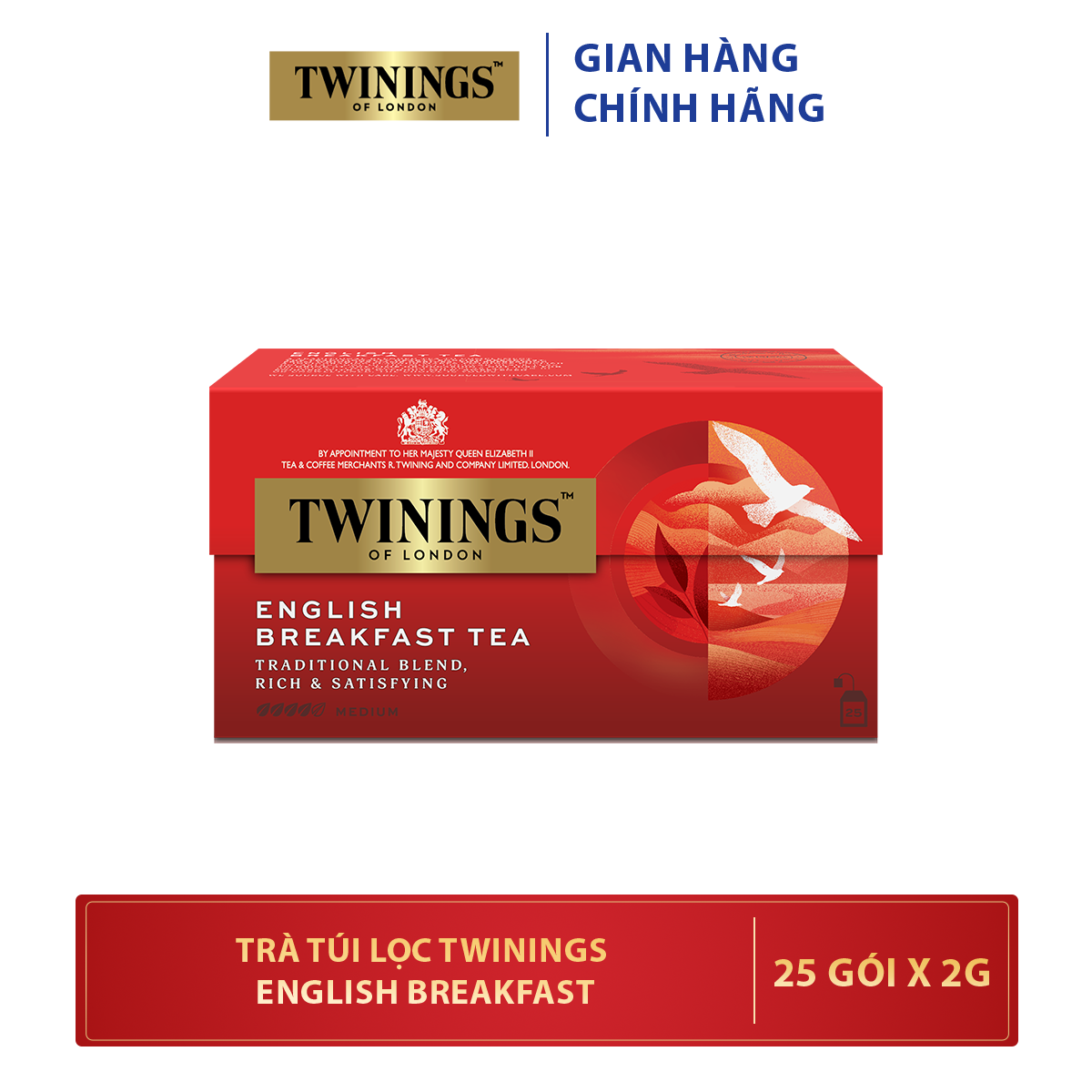 Trà Túi Lọc Twinings English Breakfast - Hộp 25 Gói 2G | Shopee Việt Nam