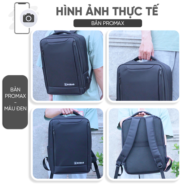 Balo Laptop 15.6 inch nam nữ cao cấp GuBag, đựng laptop chống sốc ...