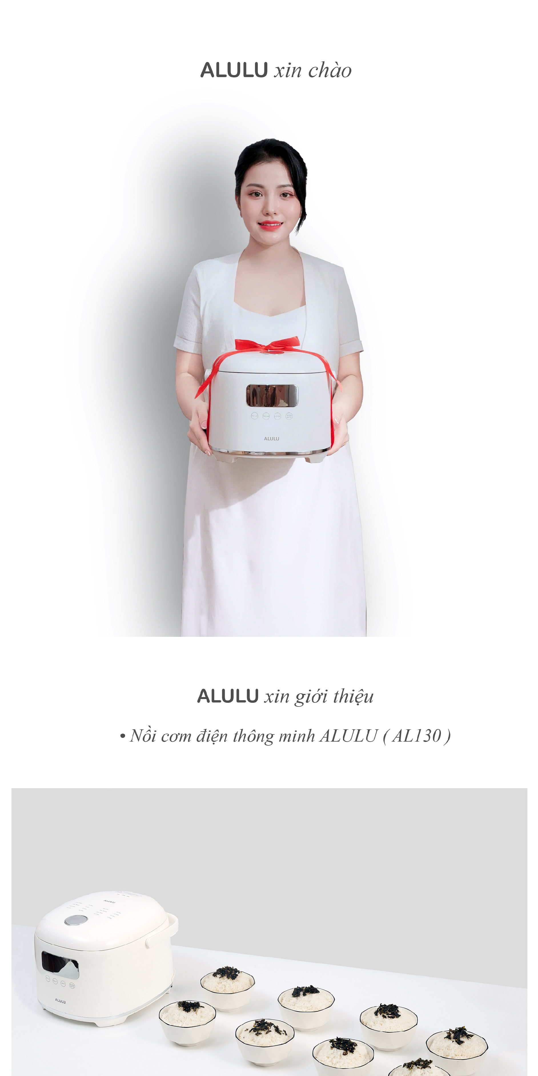 Nồi cơm điện lòng inox ALULU, Dung tích nấu cơm 1.2L / 1.8L, Bảo hành ...