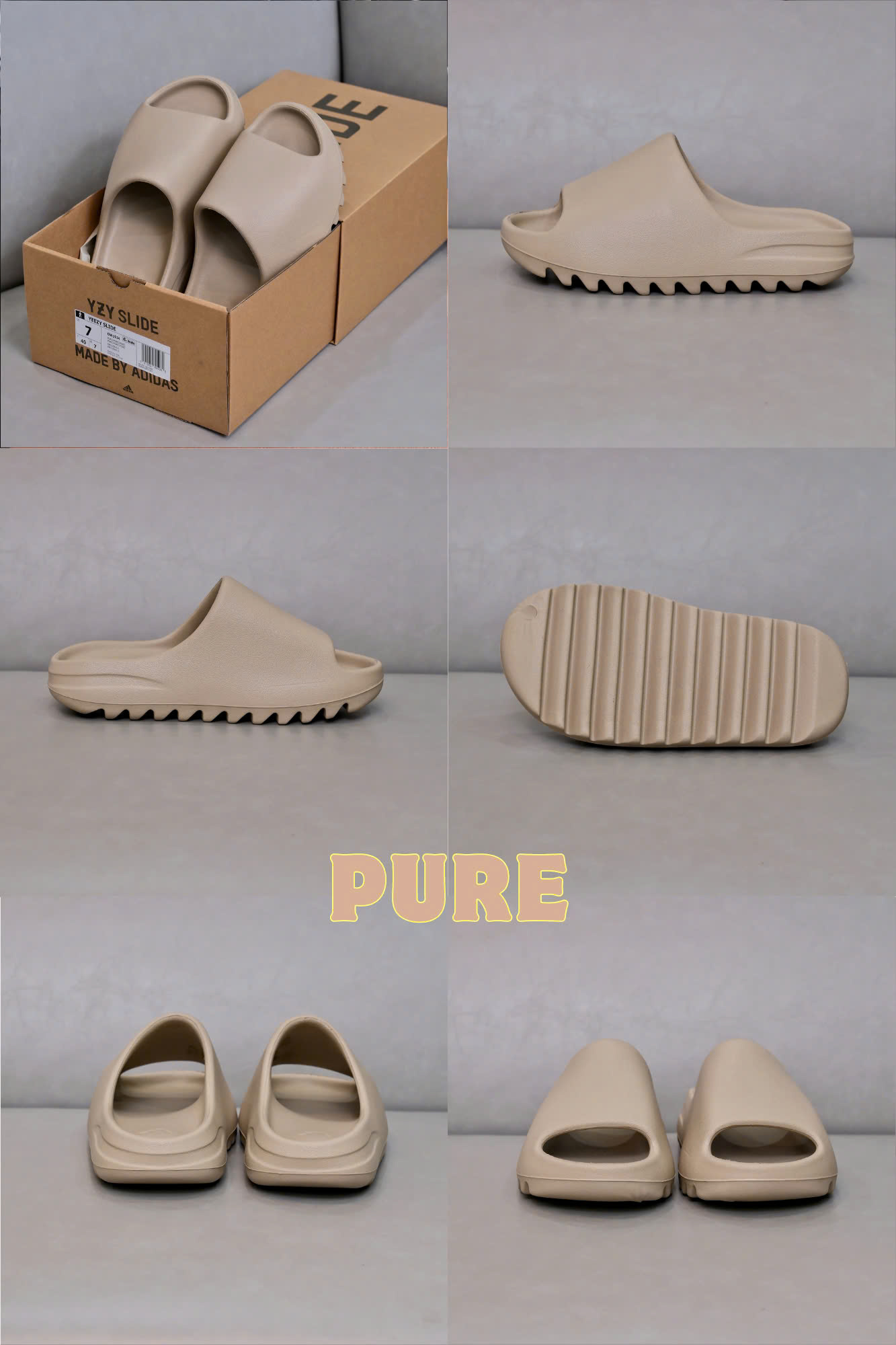 [GeekSneaker] Full Box | Dép Yz Slide - SS22 Vân Nhám Siêu đẹp | Shopee ...