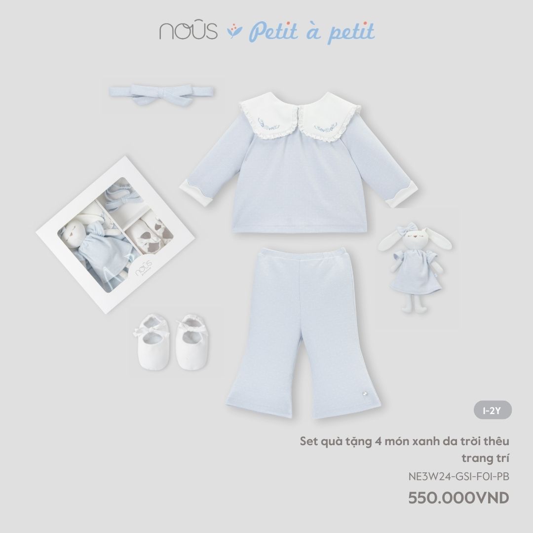 Nous Baby Set quà tặng sinh nhật thôi nôi cho bé 1 tuổi, 4 món phối ...