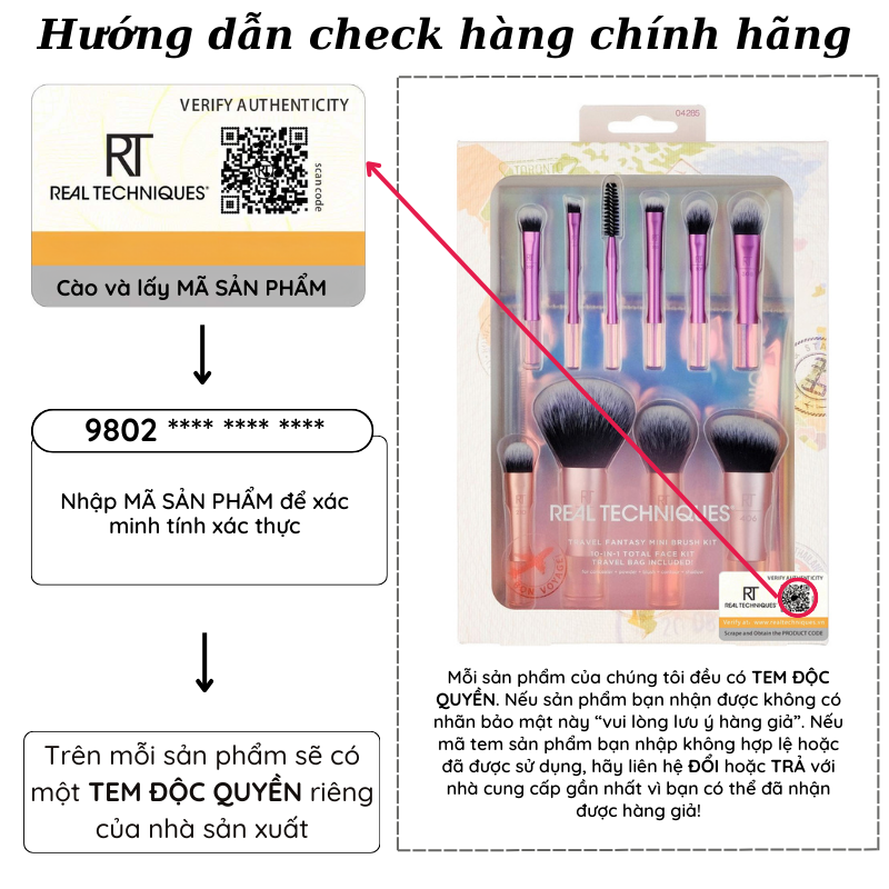 Bộ cọ cá nhân 10 cây RT Real Techniques Travel Fantasy Mini Brush Kit | Shopee Việt Nam