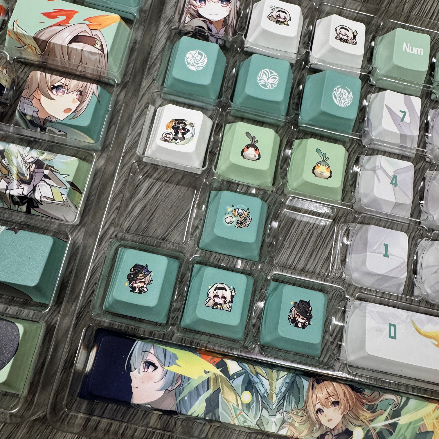 Keycap Honkai: Star Rail Firefly thick PBT xuyên led in dyesub 5 mặt ...