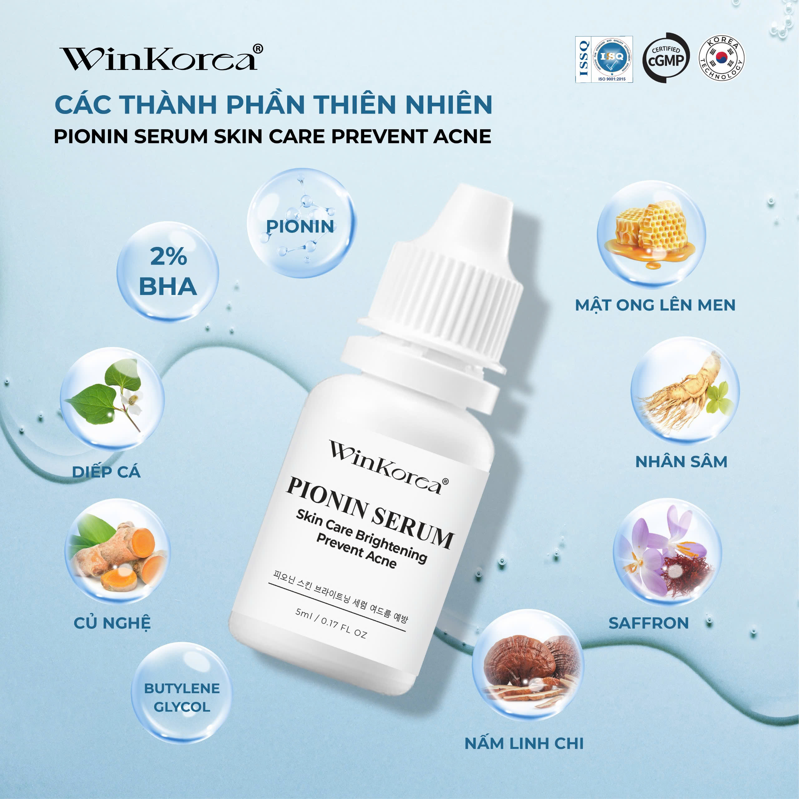 Chấm Mụn PIONIN Serum Skin Care Prevent Acne WinKorea 5ml Hỗ Trợ Mờ ...