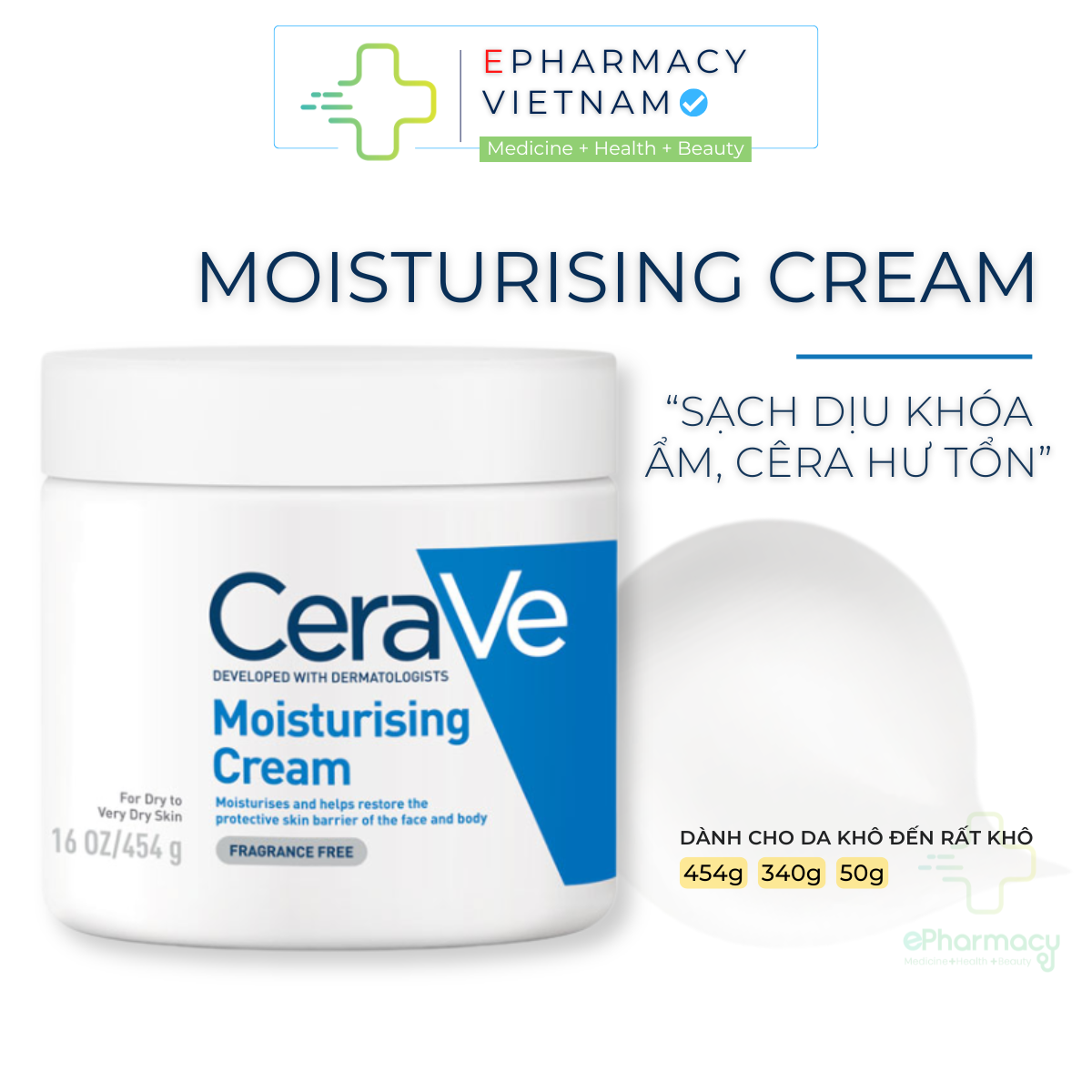Kem Dưỡng Ẩm Cerave Moisturising Cream Phục Hồi Chuyên Sâu & Giữ Da Ẩm ...