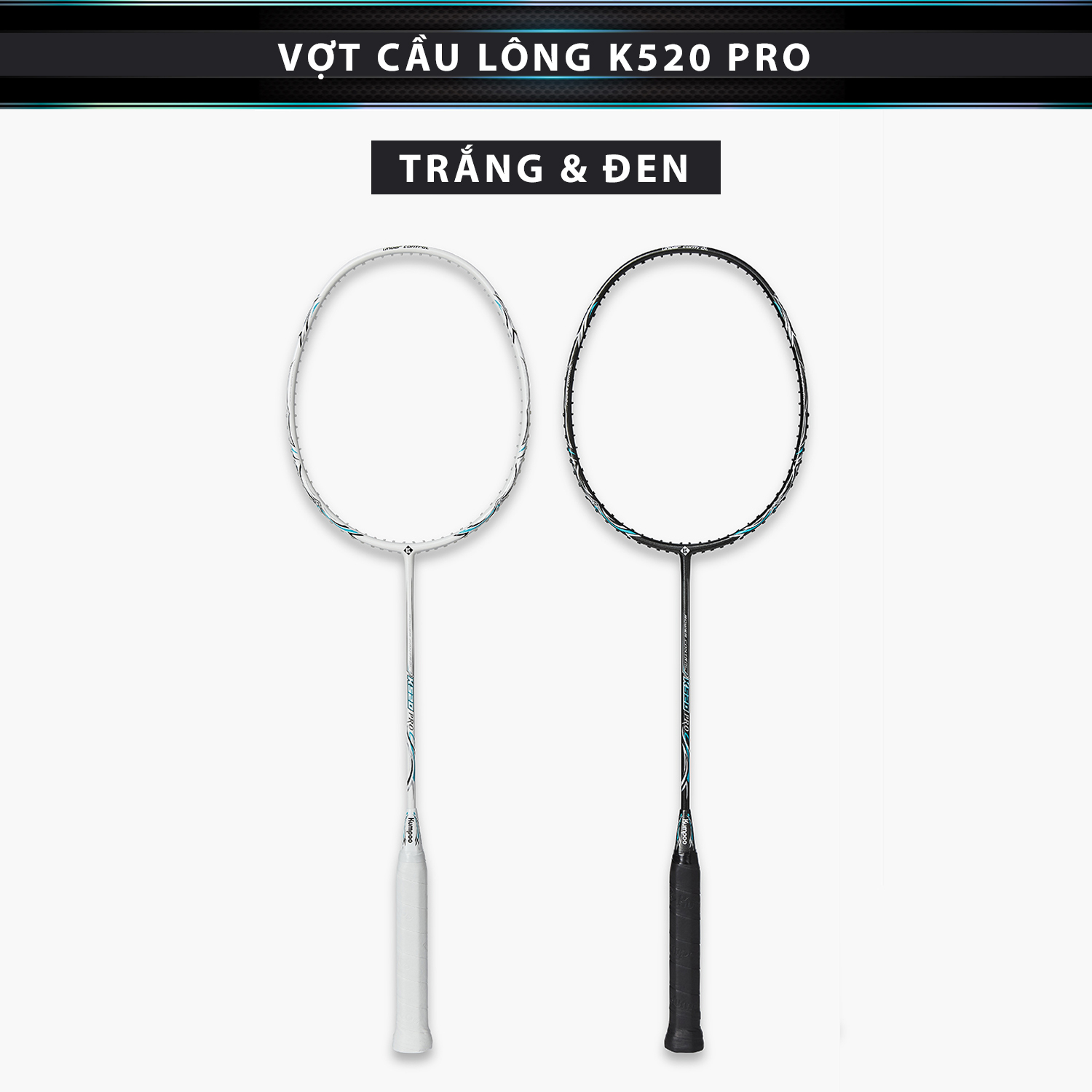 Vợt cầu lông Kumpoo K520 pro chính hãng carbon 4U G5 căng sẵn công thủ ...
