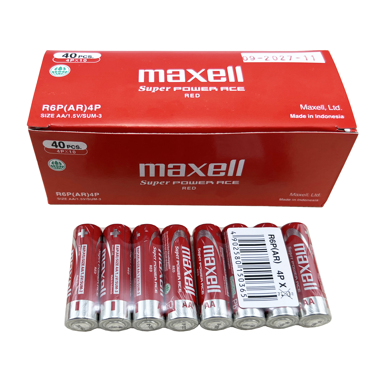 Hộp 40 Viên Pin tiểu lớn AA Maxell 2A ( pin tiểu ) carbon Siêu Bền R6P (Đỏ) Maxell Super Power ...