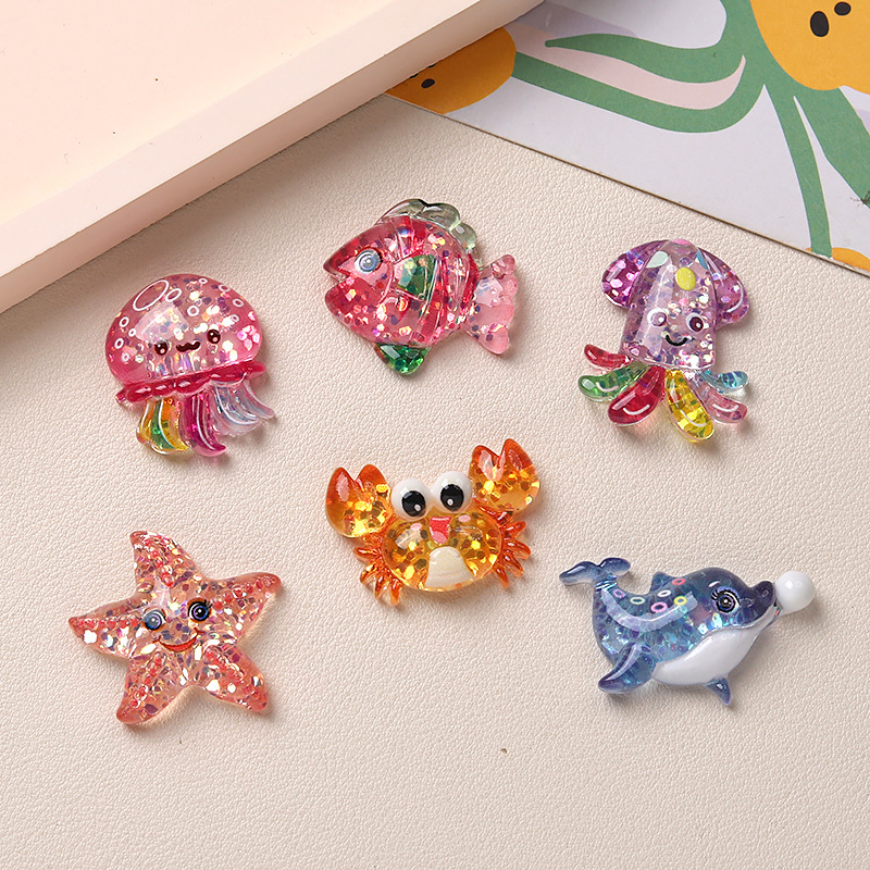 Set 12 Sticker, Charm 3D chủ đề Sứa biển lấp lánh Mayto gắn Dép Cross ...