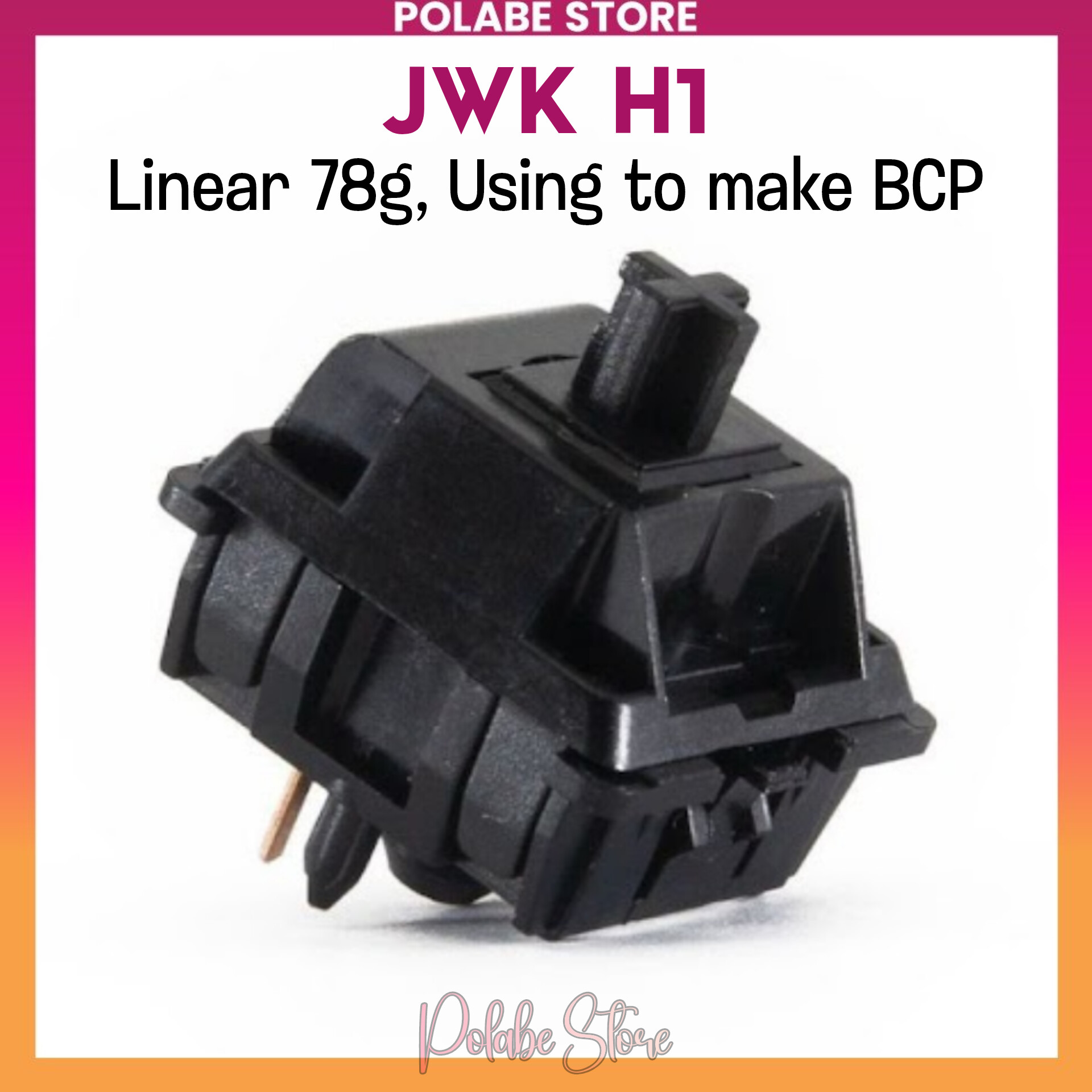 Công tắc JWK H1 linear switch bàn phím cơ HHHH H1 Black chế BCP Black ...