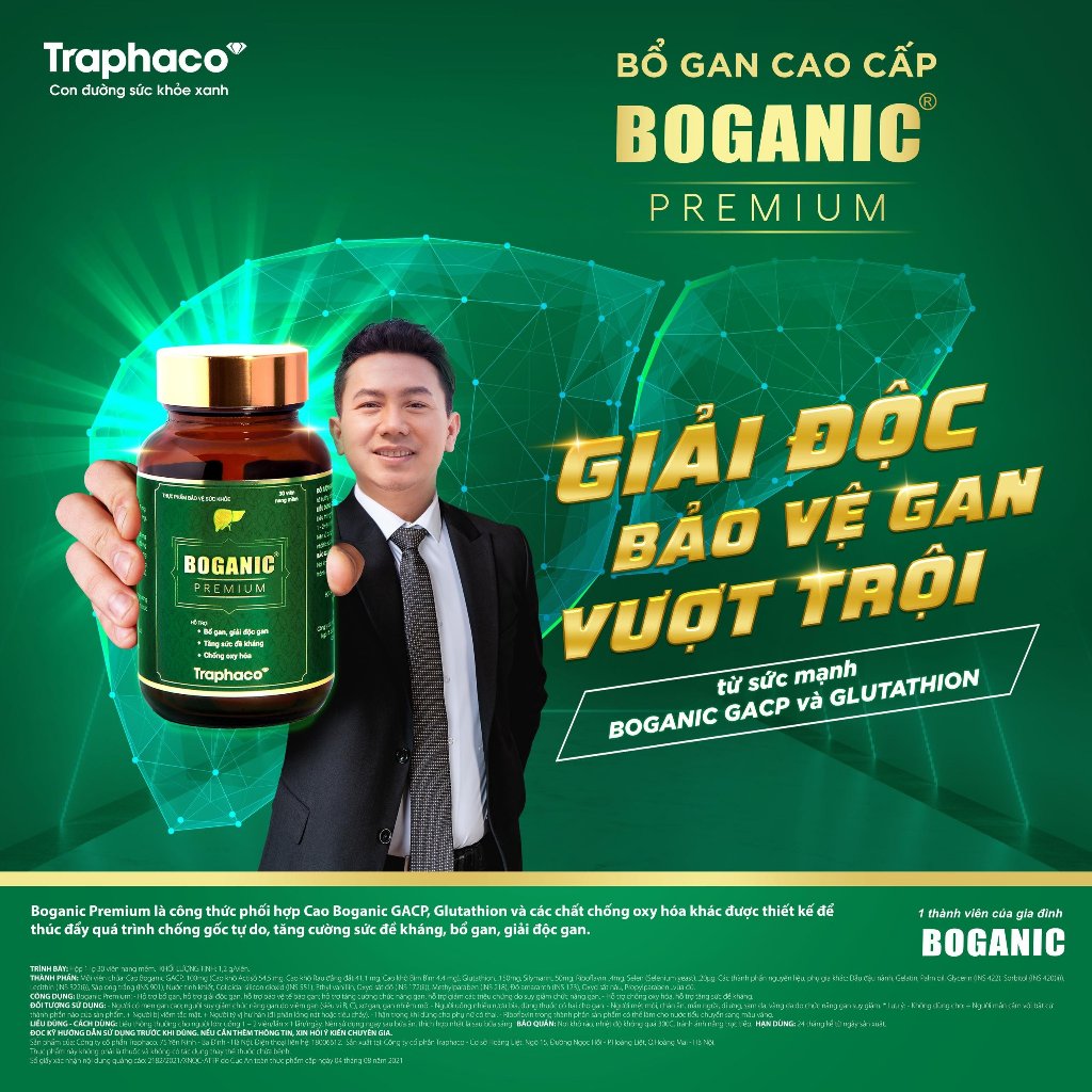 Bổ Gan Cao Cấp Boganic Premium Traphaco Giúp Hỗ Trợ Thải Độc Gan Mát ...