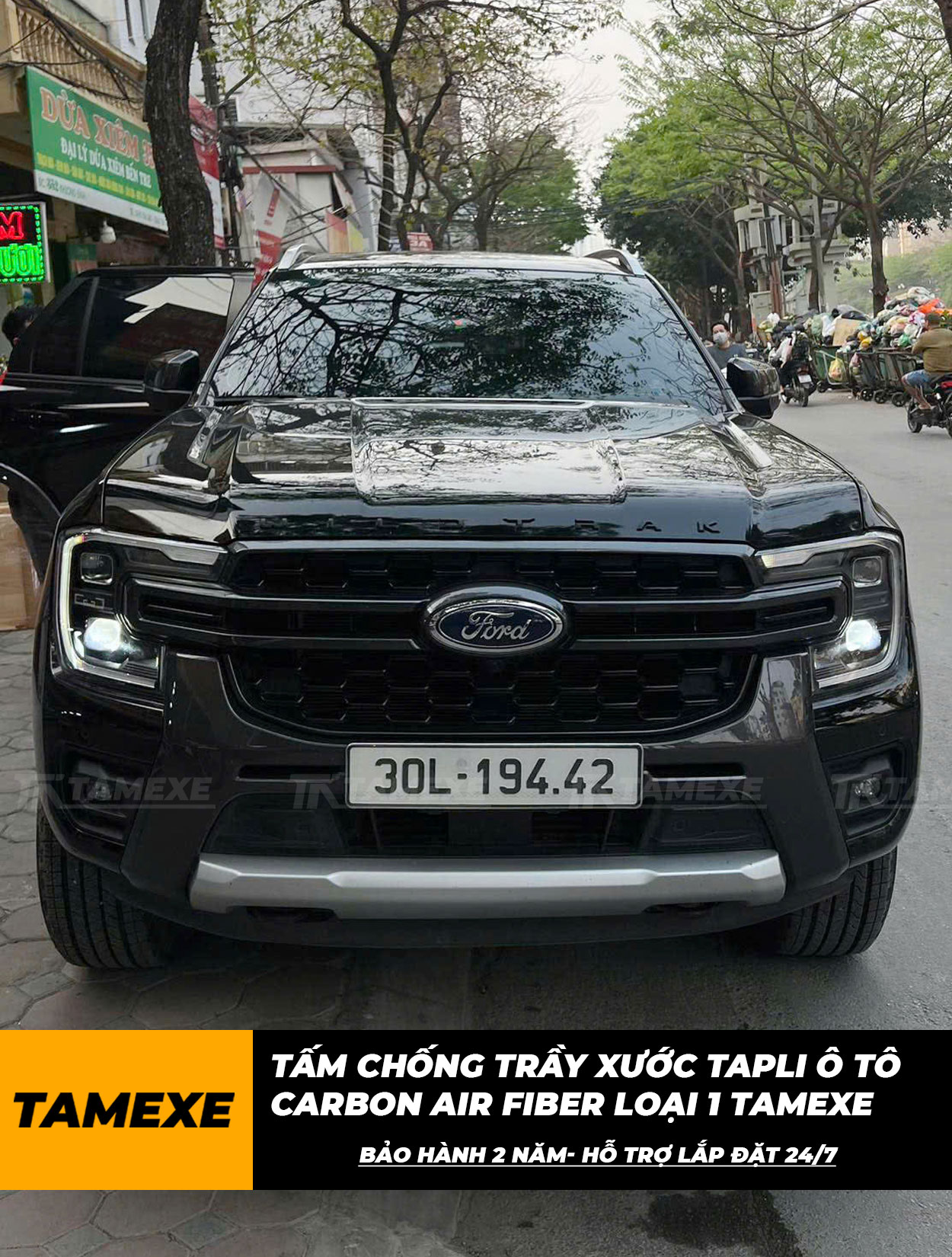 Miếng dán tapli cửa ô tô FORD EVEREST 2023-2025 loại 1 TAMEXE chống ...