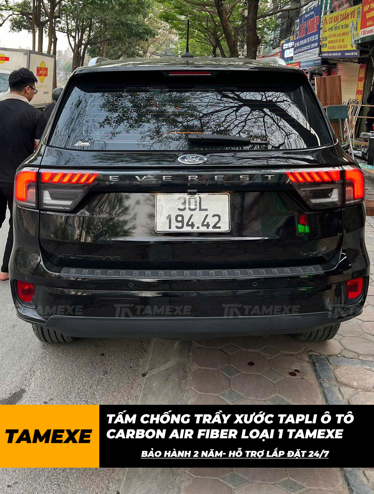 Miếng dán tapli cửa ô tô FORD EVEREST 2023-2025 loại 1 TAMEXE chống ...