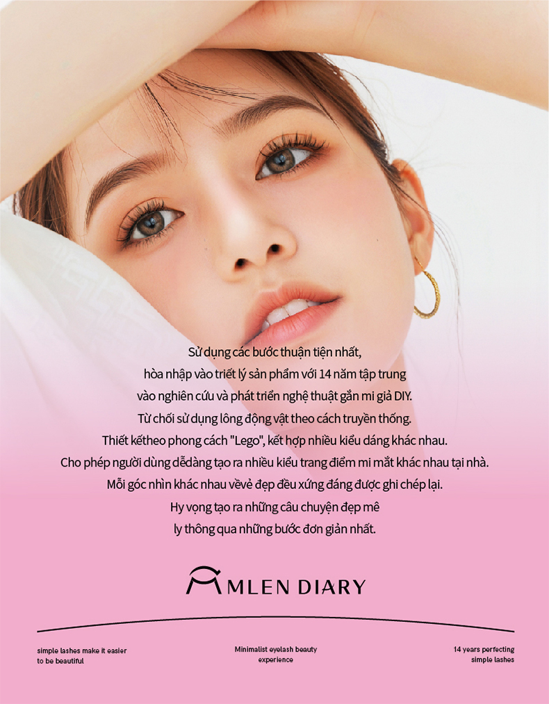 MLEN DIARY Lông Mi Giả Baby Candy Mi Cụm Mềm Mại Và Keo 4in1 Tự Nhiên ...