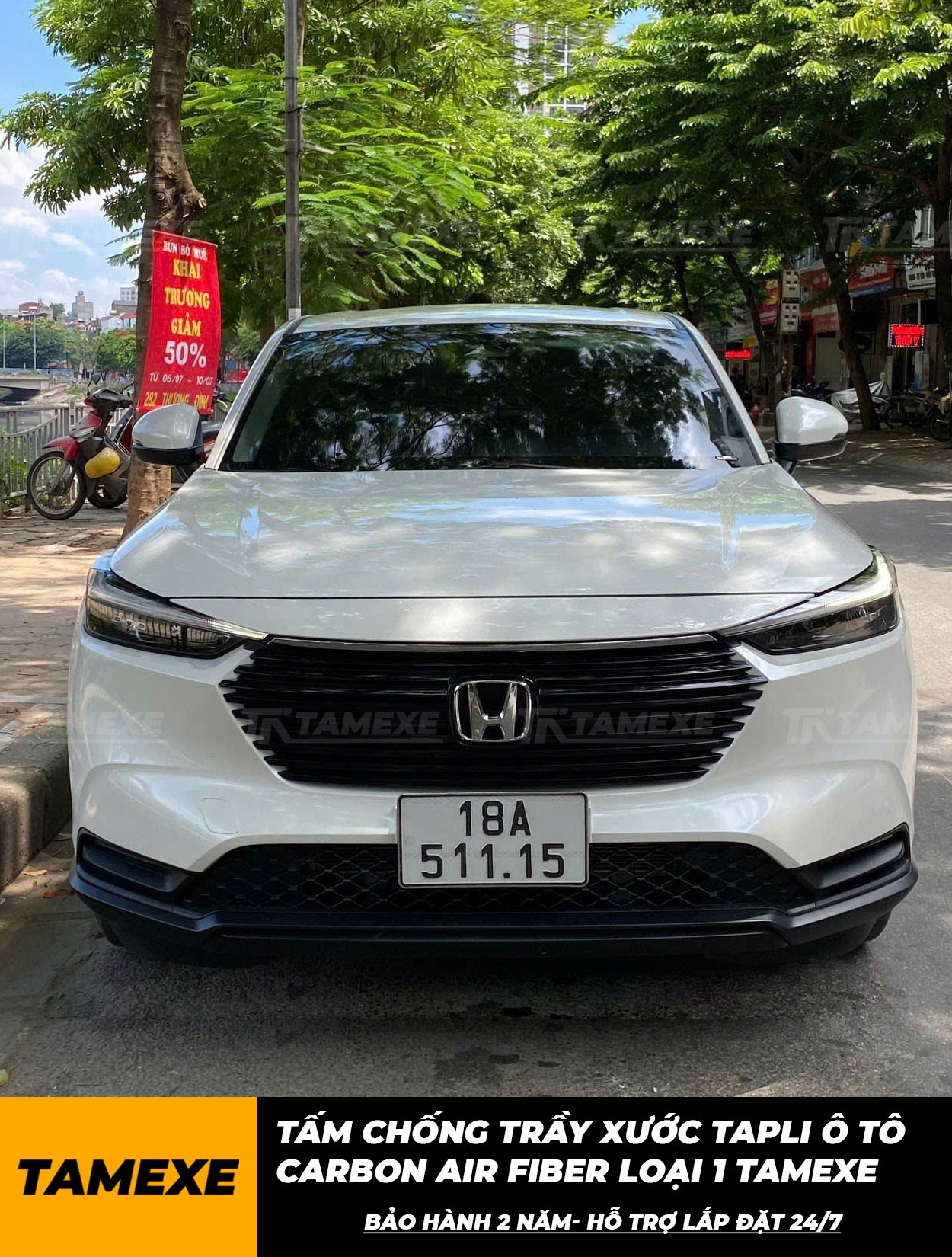 Miếng dán tapli cửa ô tô HONDA HRV 2023-2024 loại 1 TAMEXE chống trầy ...