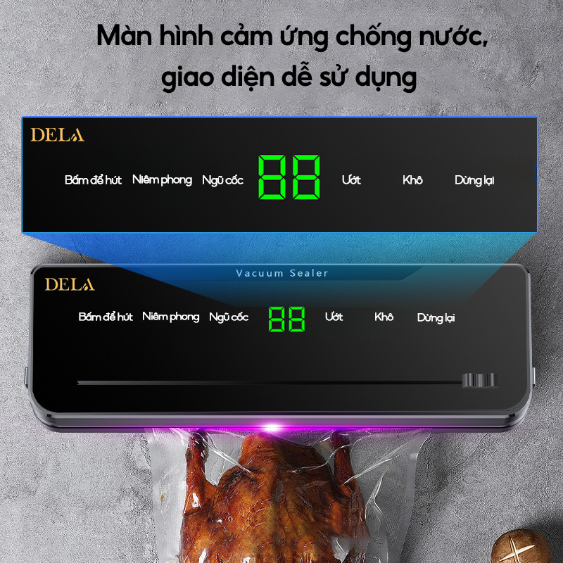 [TẶNG 30 TÚI] Máy Hút Chân Không DELAX Tự Động Có Hàn Miệng Túi, Máy ...