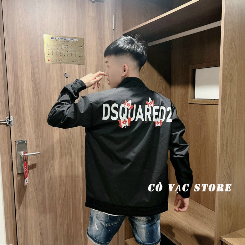 Áo khoác bomber nam Dsquared 2 ICON Lá Phong Trắng Gió Ngoại-Áo Khoác ...