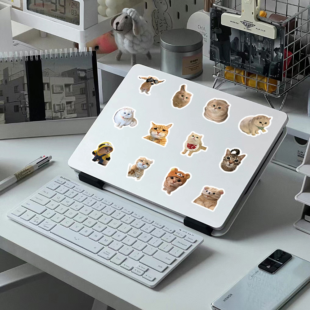 Bộ 120 sticker meme chó meme mèo dễ thương cắt sẵn kích thước 3-5cm ...