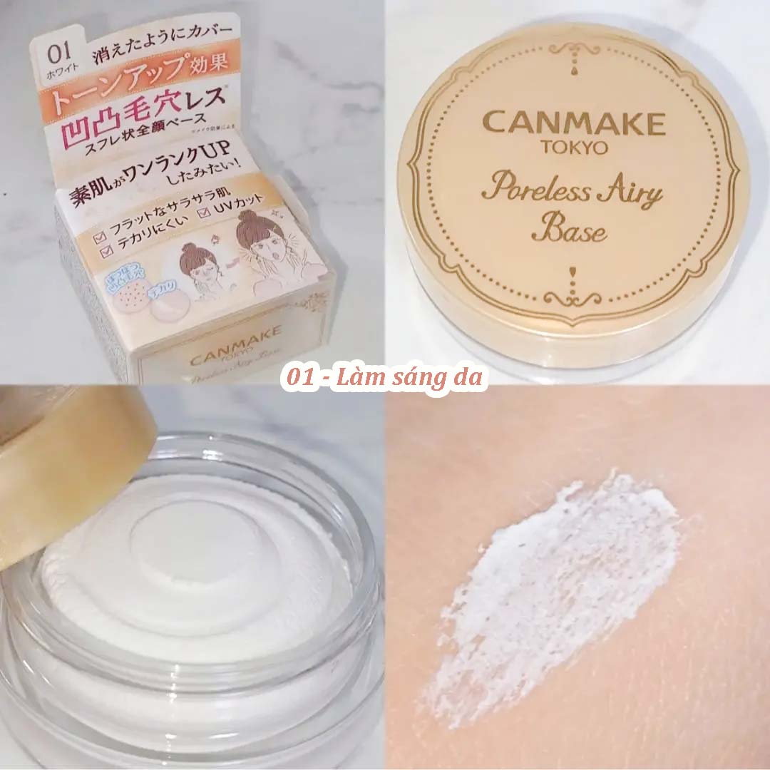 Kem lót che phủ lỗ chân lông thoáng nhẹ Canmake Poreless Airy Base 9g ...