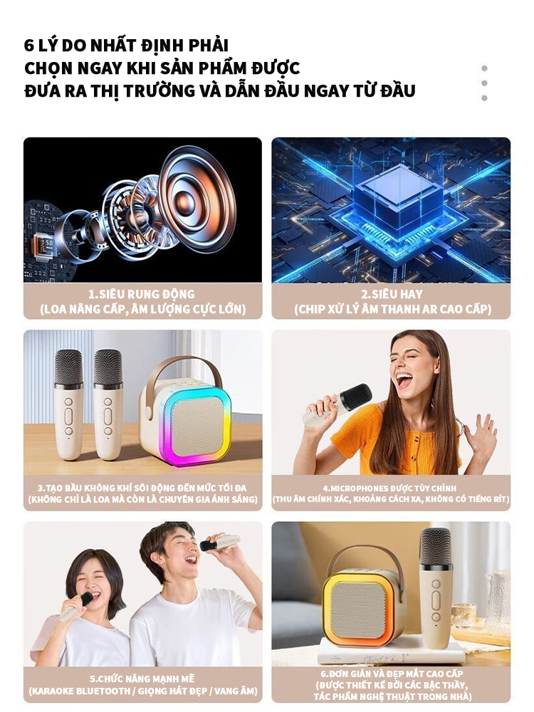ICON Loa Kéo Karaoke Bluetooth Mini - Âm thanh chất lượng cao, Thiết Kế ...