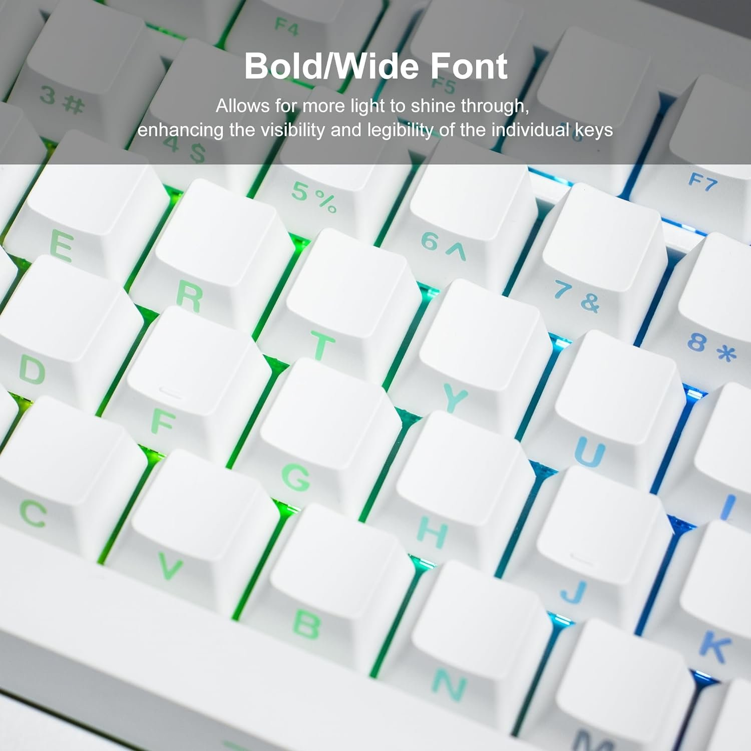 Bộ keycap OEM 108 nút Xuyên LED Ký Tự In Ngang! Chất liệu ABS Double ...