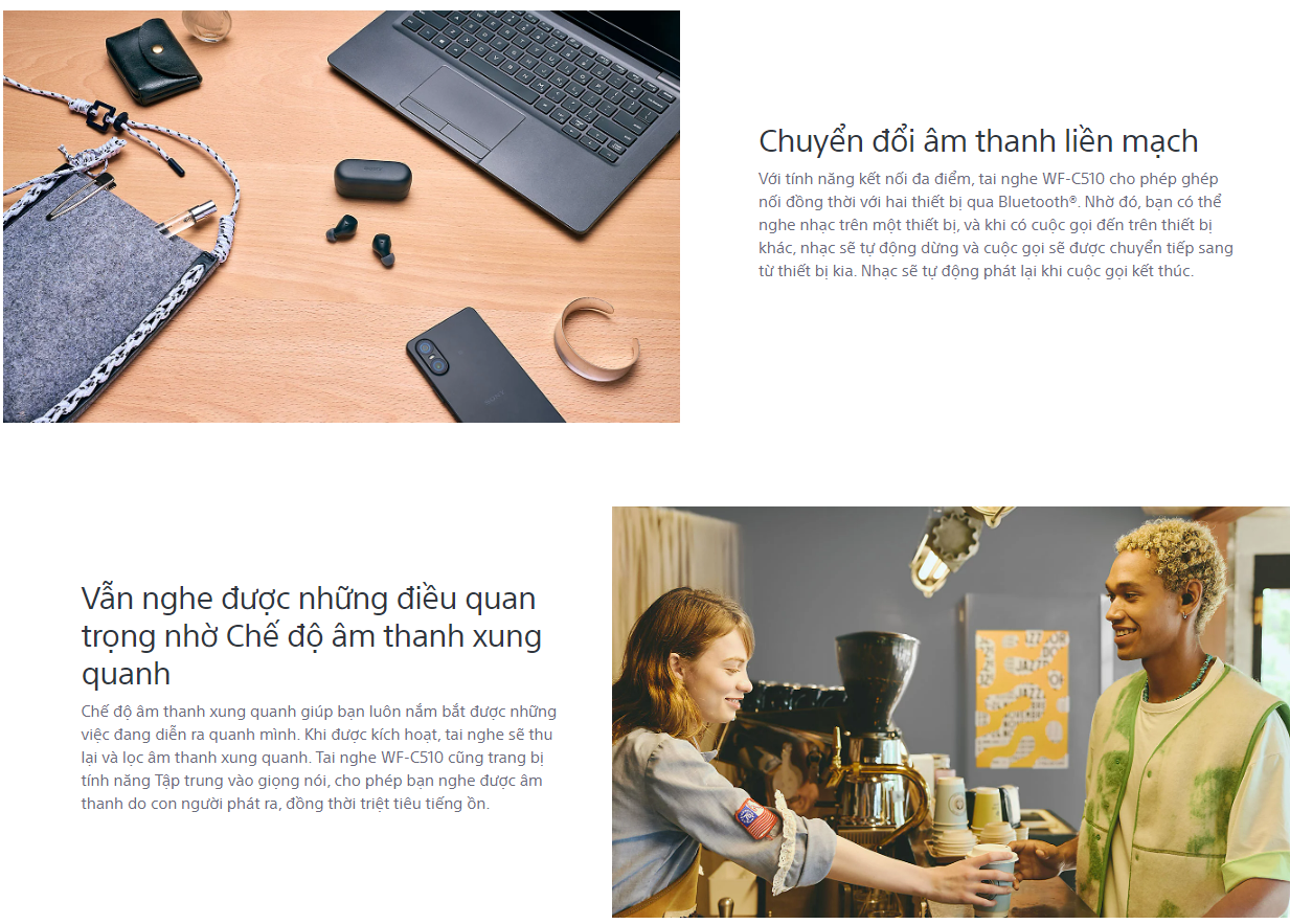 Tai nghe Sony Truly Wireless WF-C510 | Shopee Việt Nam