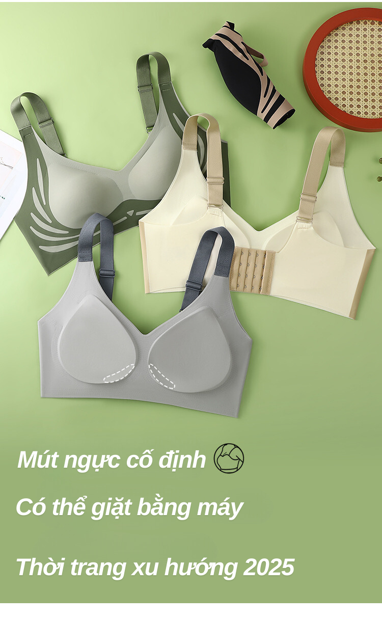 Áo Ngực Nữ Su Đúc Không Gọng Bản Lưng To Che Mỡ Lưng Tinh Tế Nâng Ngực Chống Chảy Xệ Chichi Bra ...