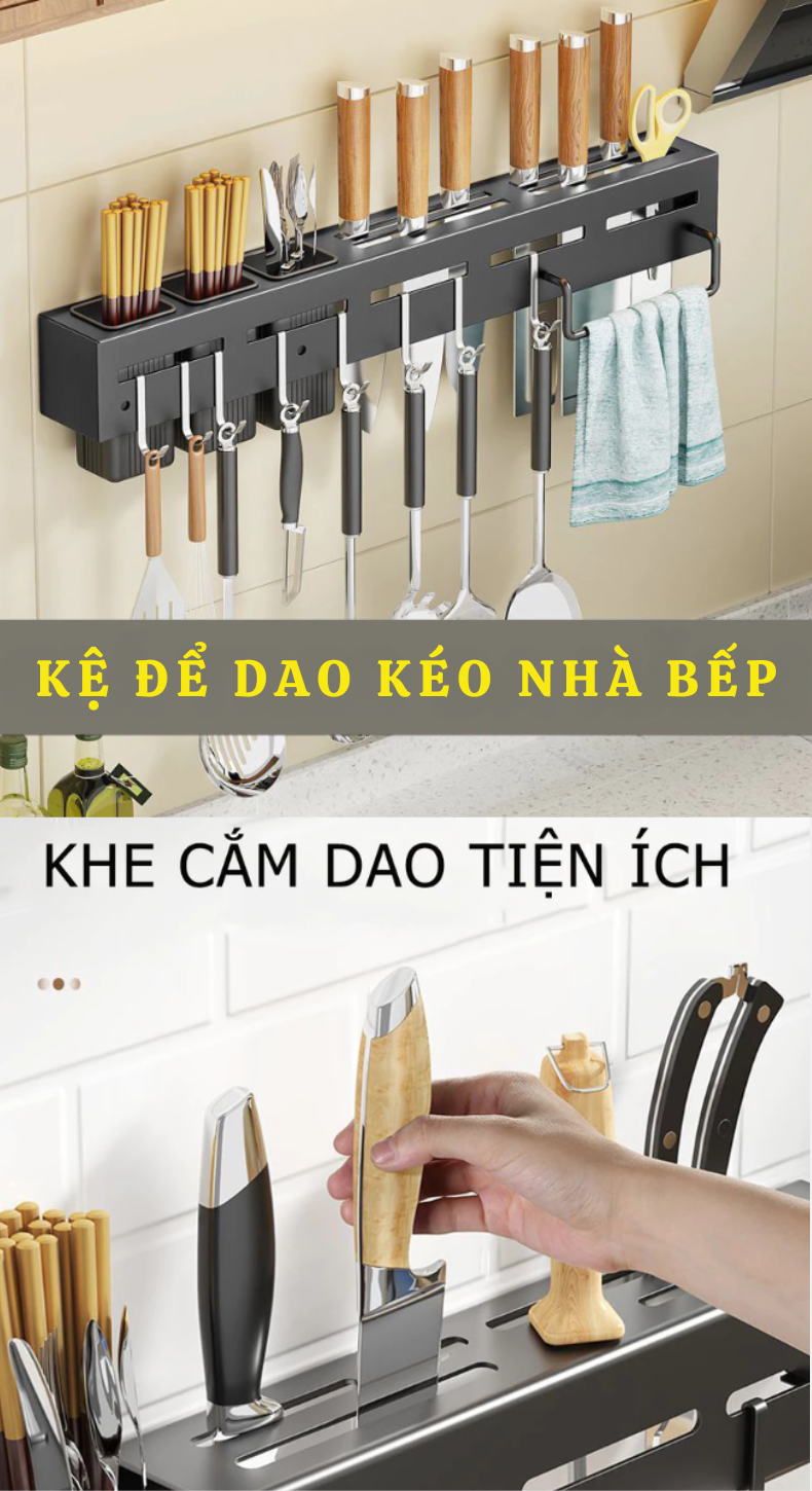 Kệ để dao kéo nhà bếp Uchan chất liệu thép không gỉ Kệ nhà bếp đa năng Giá để dao thông minh ...