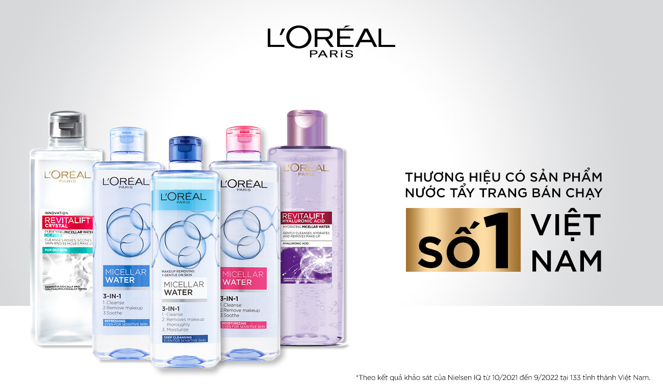 Nước tẩy trang và làm sạch sâu 3-in-1 L'Oreal Paris Micellar Water 400ml | Shopee Việt Nam