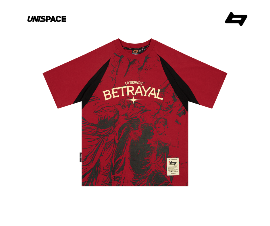 Áo thun local brand By UniSpace tay lỡ form rộng unisex nam nữ Betrayal | Shopee Việt Nam