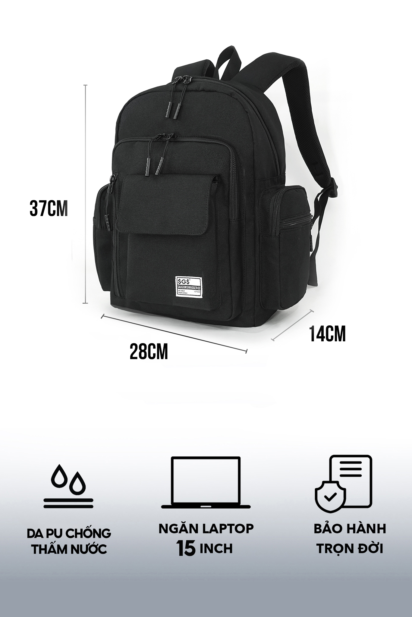 Balo Nam Nữ Đi Học Đi Làm Đơn Giản SAIGON SWAGGER® NEAT BACKPACK ...