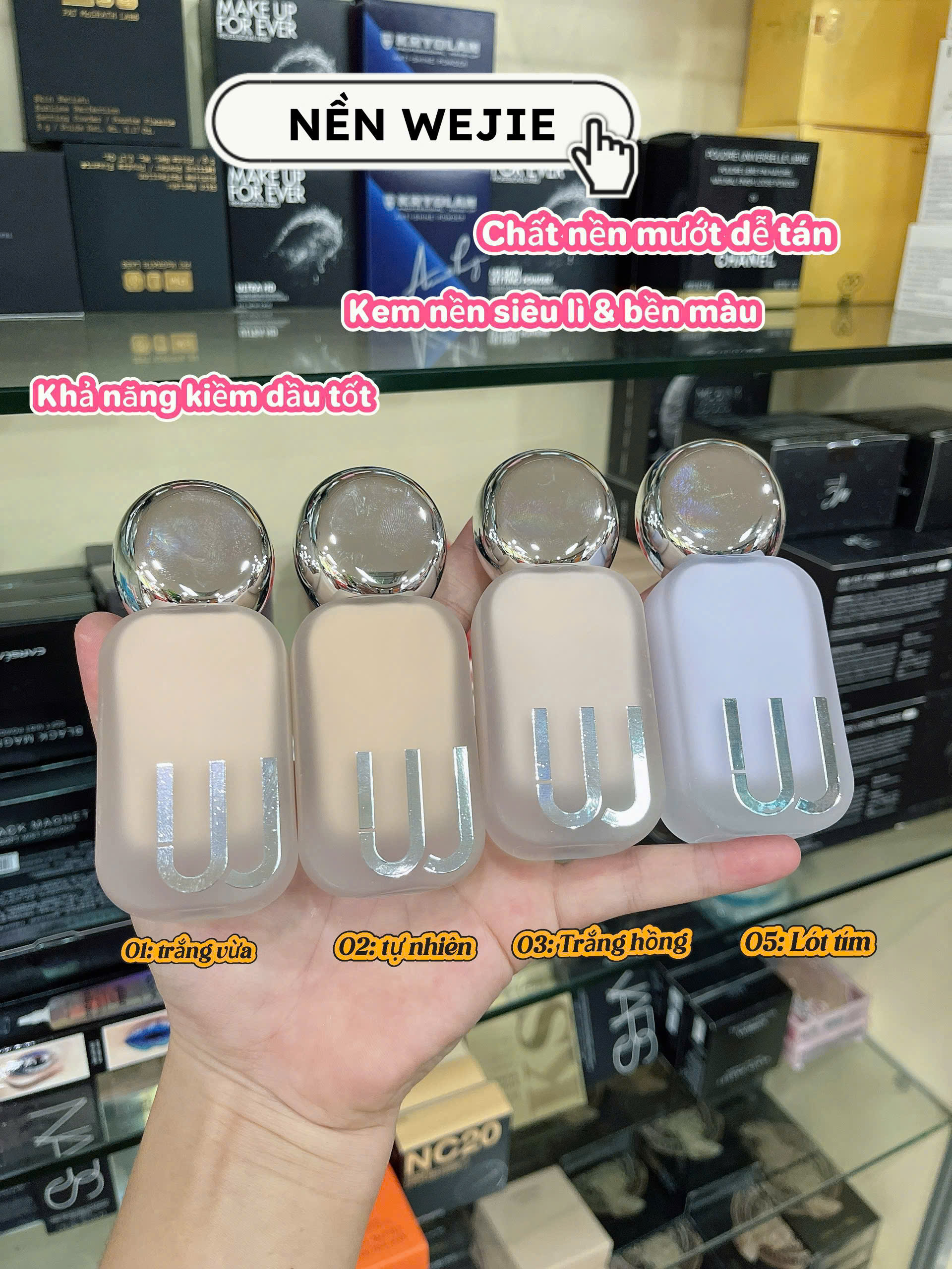 Kem nền Z.W.J Weijie Lightweight 30ml cho lớp nền mỏng nhẹ tự nhiên chống thấm nước kiểm soát ...