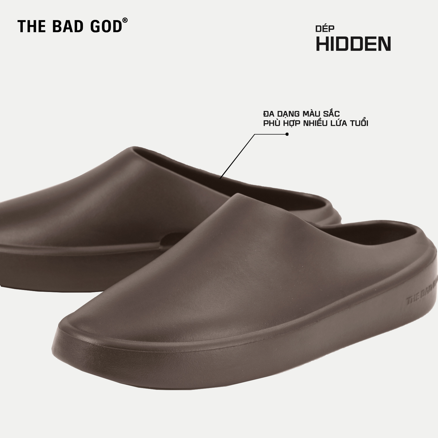 Giày sục đúc nguyên khối nam nữ The Bad God Hidden chống nước, chống ...