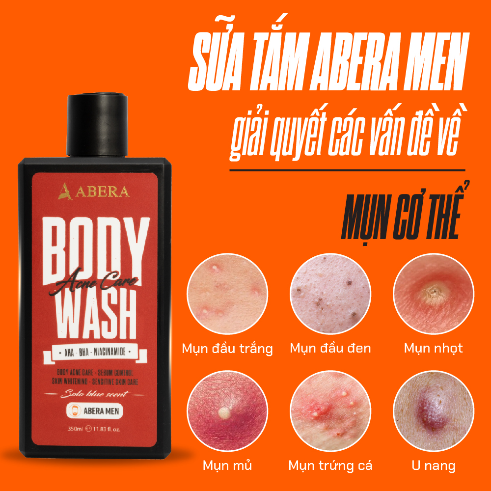 Sữa Tắm Hỗ Trợ Xử Lí Mụn Lưng Abera Men 350ML - Hương Nước Hoa Biển Cao Cấp Solo Blue | Shopee ...