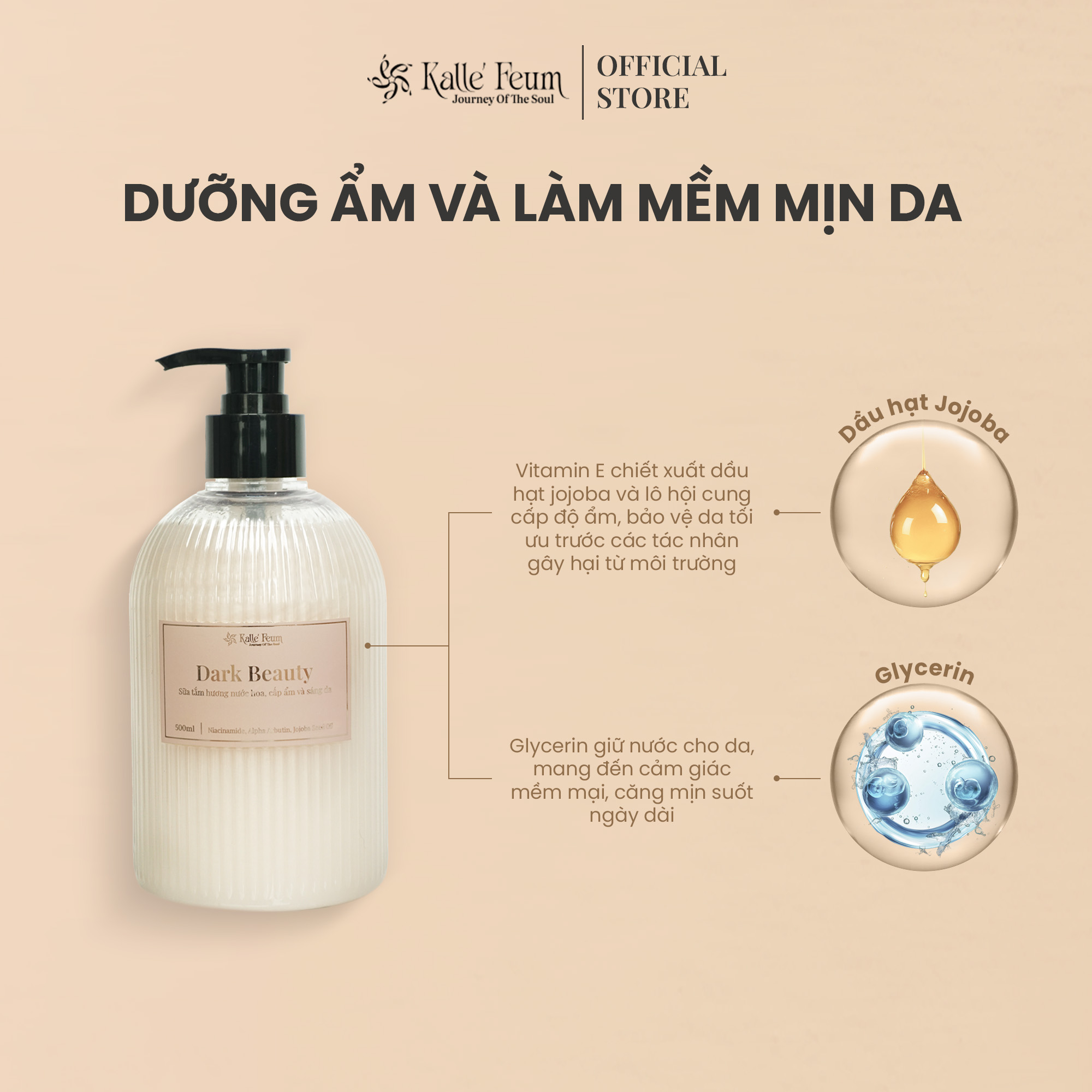 Sữa Tắm Hương Nước Hoa Kalle' Feum Thơm Lâu, Trắng Da, Dưỡng Ẩm Dung ...