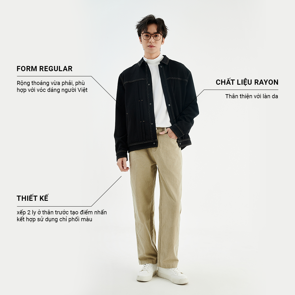 Áo Khoác Kaki Nam KRIK Form Regular Chất Liệu Poly Thiết Kế Trẻ Trung ...