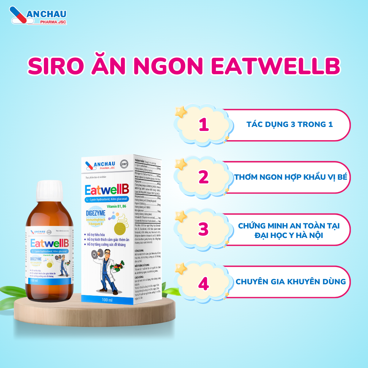 Siro ăn ngon hỗ trợ đề kháng cho bé EatwellB cải thiện biếng ăn và khỏe ...