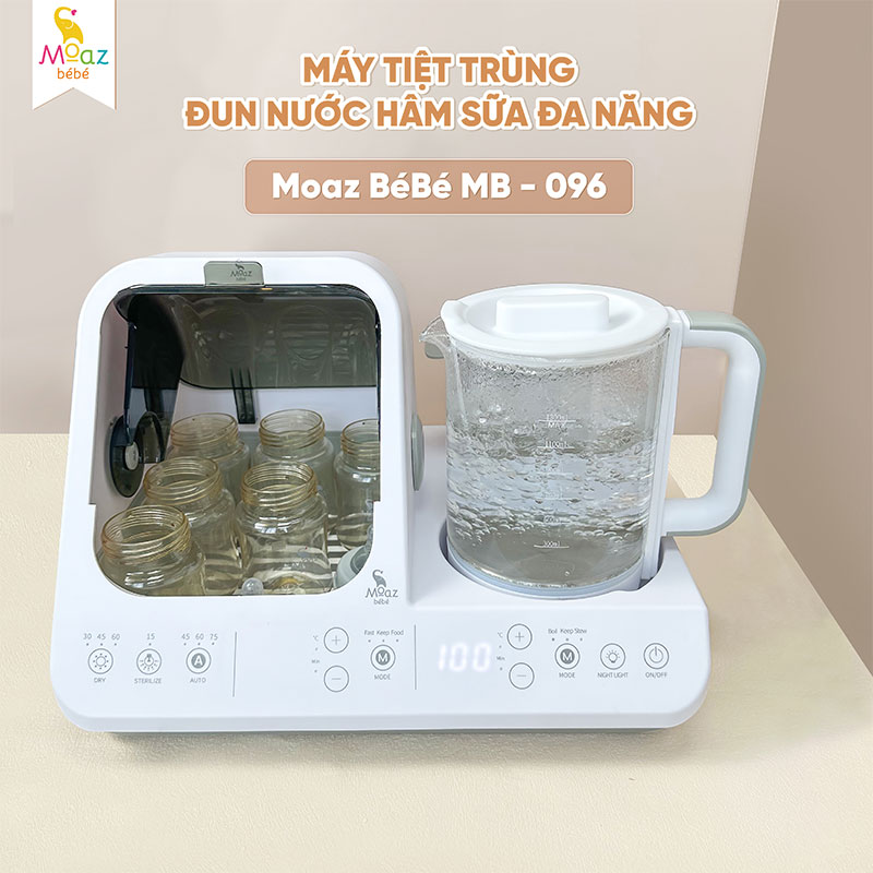 Máy sấy khô tiệt trùng uvc đun nước hâm sữa đa năng Moaz BéBé mb096 bảo hành chính hãng 12 tháng ...