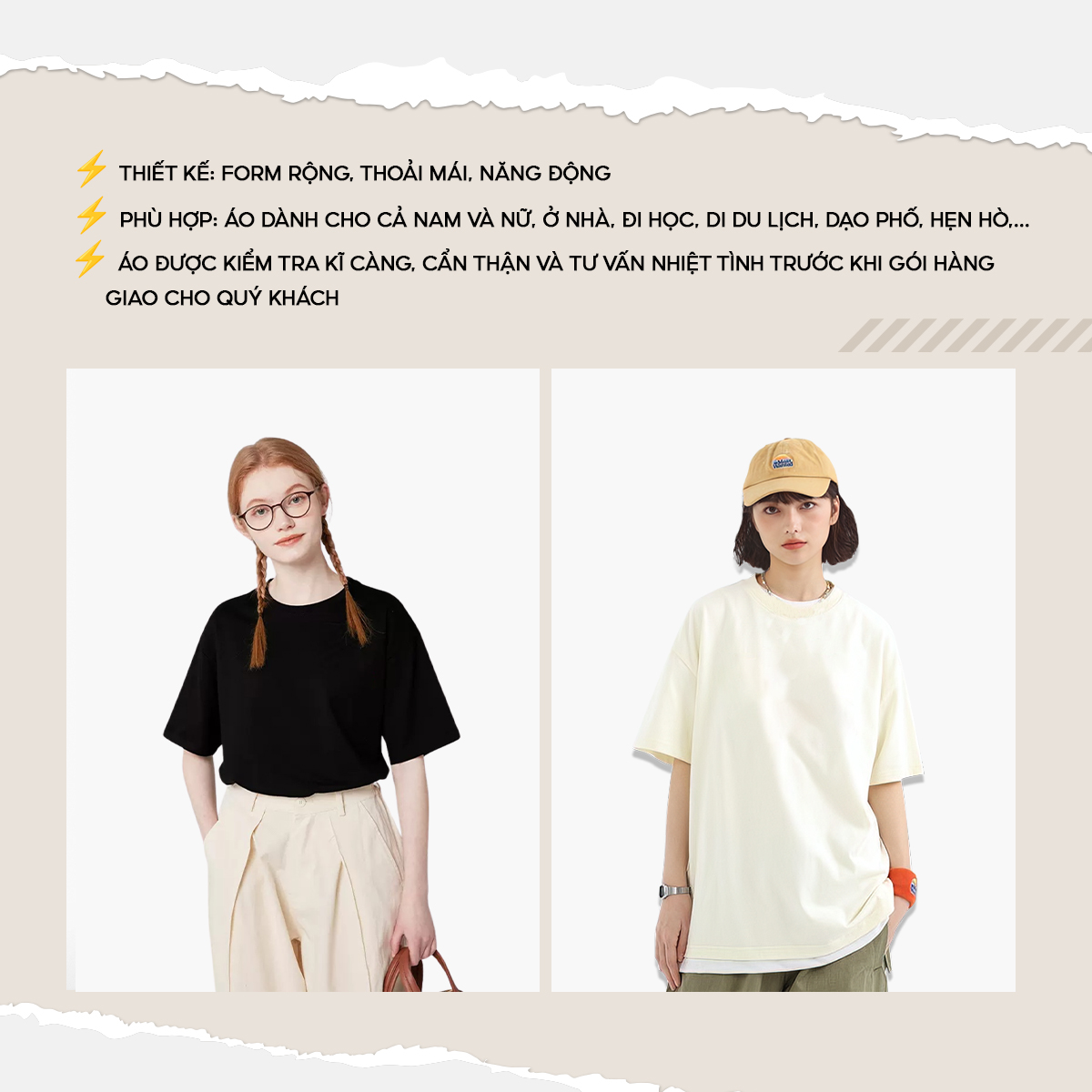 Áo Thun Nữ, Áo Phông Unisex By PEABOO Mã TN Good Things Chất Cotton Thoáng Mát Form Rộng Tay Lỡ ...