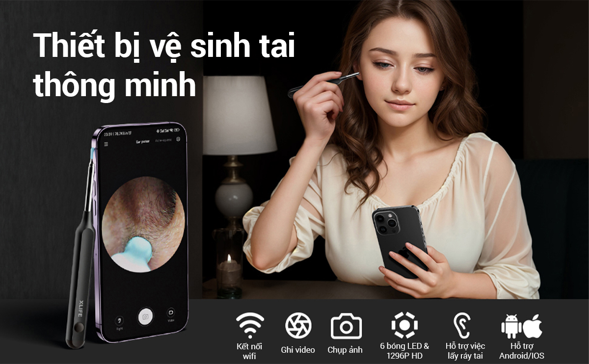Dụng Cụ Lấy Ráy Tai Camera Bebird XLife X1 / Bebird R1 Camera Soi Tai ...