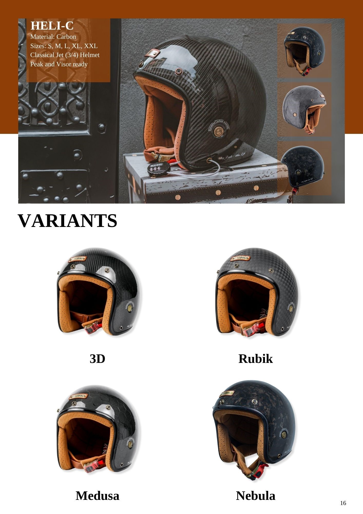 [Hàng Chính Hãng] Mũ Bảo Hiểm 3/4 BULLDOG Heli Carbon Nhẹ Chắc Chắn ...