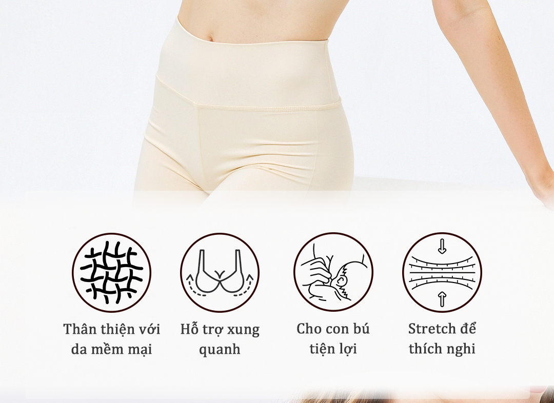 Áo Ngực Bra Cho Con Bú Không Gọng Nâng Ngực Chống Chảy Xệ Tiện Lợi ...