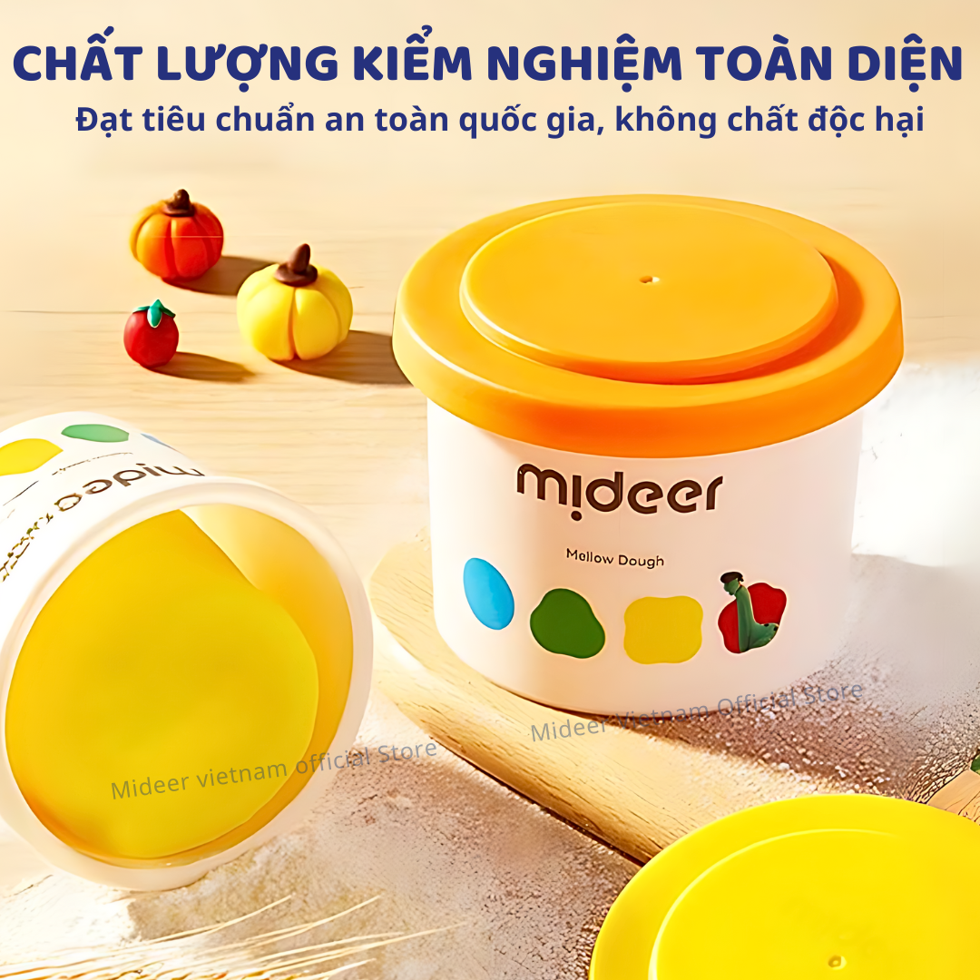 Đất nặn an toàn cho bé hữu cơ không dính tay mideer Mellow Dough Clay ...
