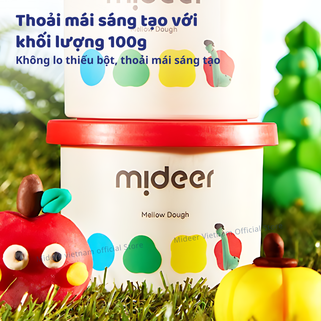 Đất nặn an toàn cho bé hữu cơ không dính tay mideer Mellow Dough Clay ...