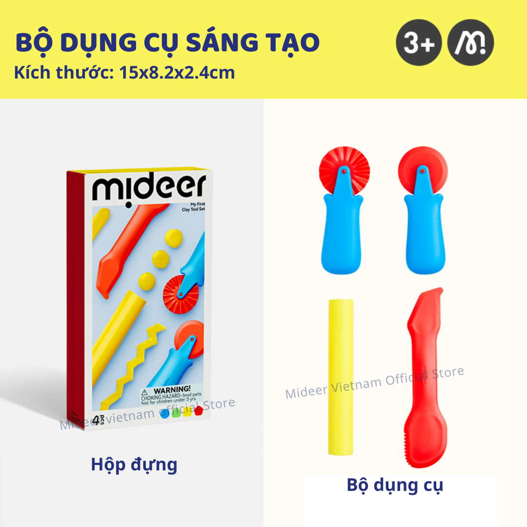 Đất nặn an toàn cho bé hữu cơ không dính tay mideer Mellow Dough Clay ...