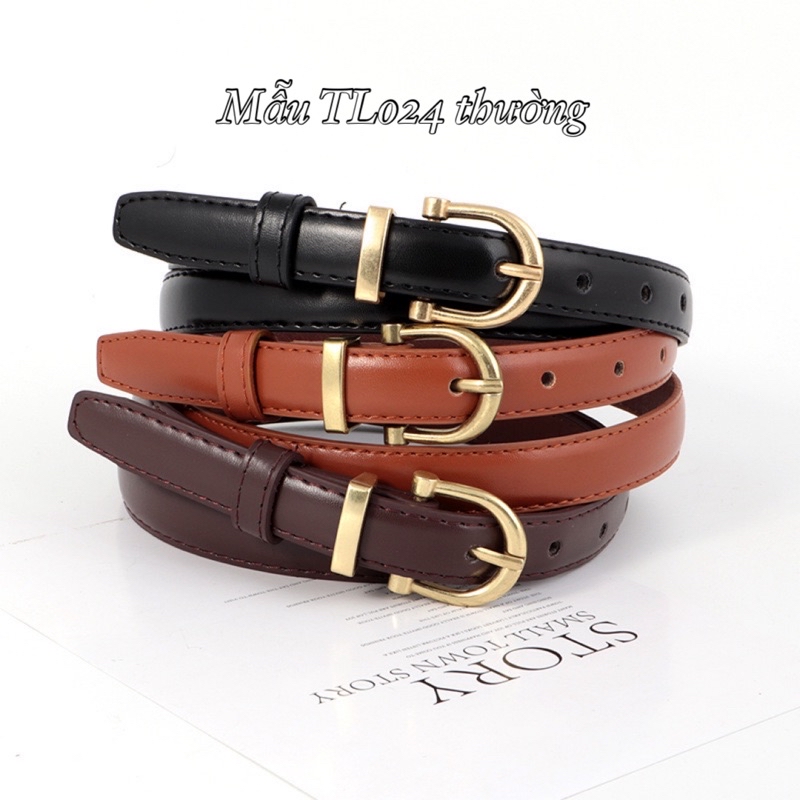 Thắt lưng nữ bản nhỏ TL024 Meo shop size 1.8cm da đẹp Dây thắt lưng nịt ...
