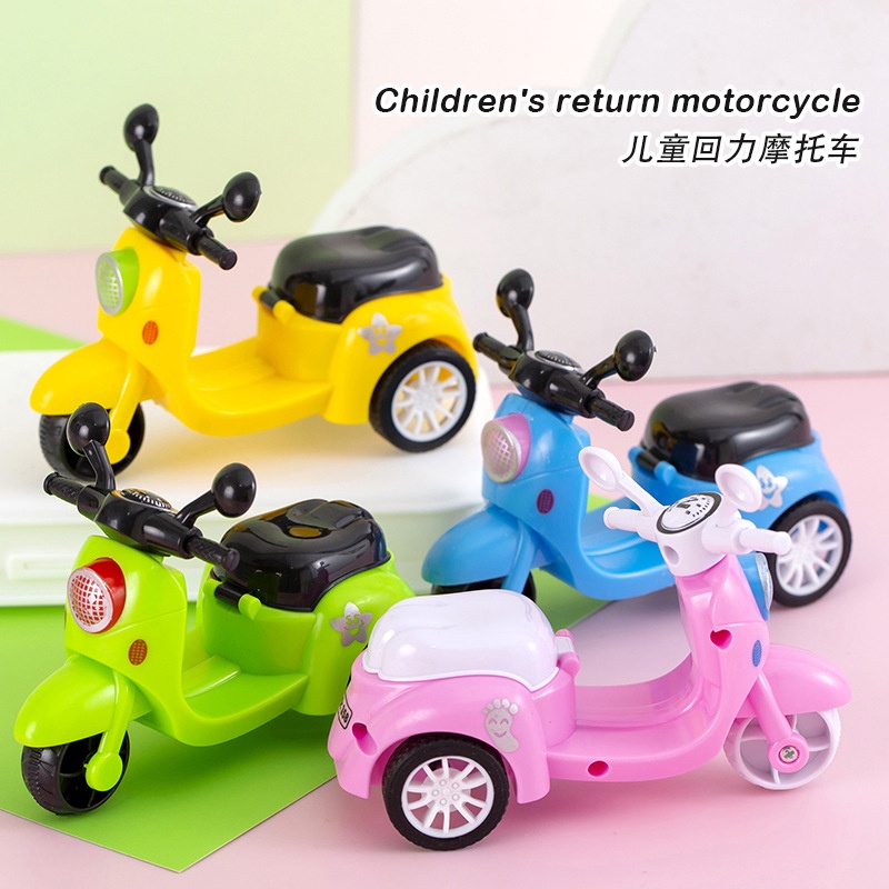 Đồ chơi xe máy kéo lùi chạy đà, xe máy chạy cót xinh xắn cho bé Rana ...