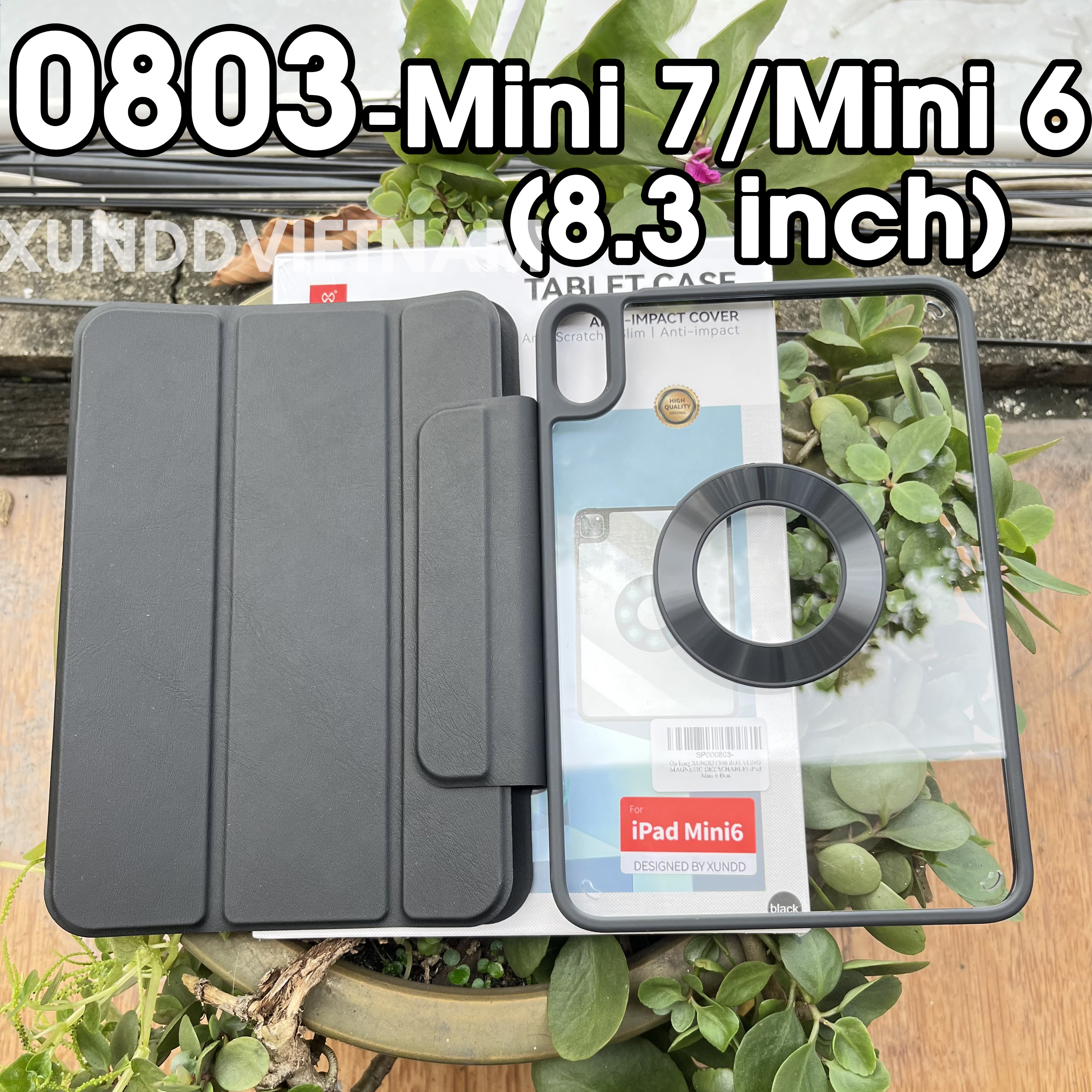 Ốp lưng XUNDD Xoay 360 Từ tính iPad Mini 7 (2024)/ Mini 6 (8.3 inch ...