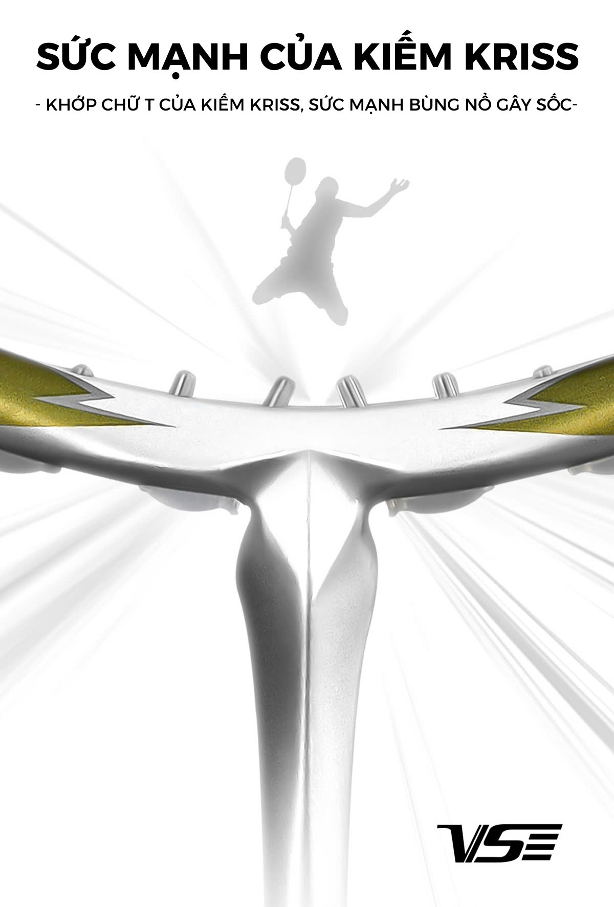 Vợt cầu lông VS Kriss Sword XP thiết kế độc đáo, sức mạnh bùng nổ, dòng ...