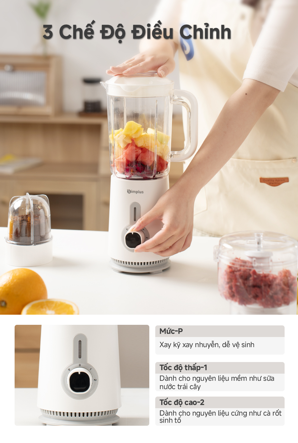 Simplus Máy Xay Sinh Tố Đa Chức Năng Dung Tích 1.25L LLJH005 - Bảo Hành ...