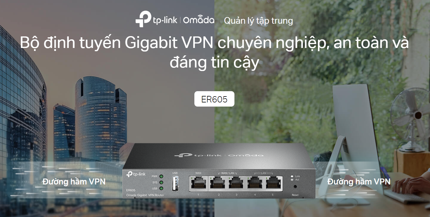 Router VPN TP-Link Omada ER605 | 5 Port Gigabit | 3 Port WAN / 2 Port ...